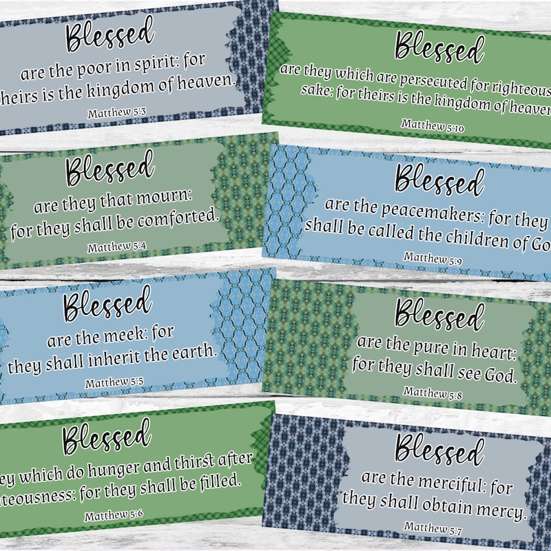 Beatitudes Bookmark - Etsy