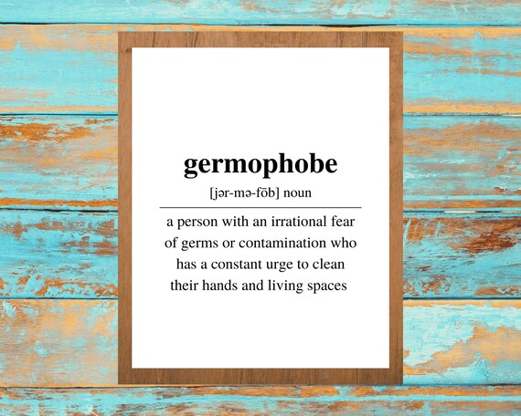Germophobe Definition Printable Art Awareness Sign Doctor - Etsy