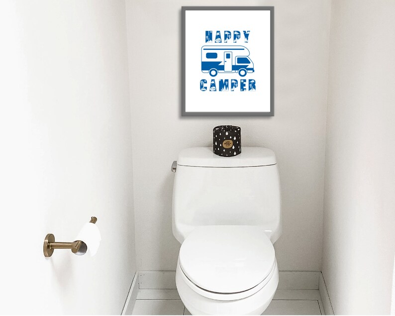 Happy Camper, Printable Wall Art, Class C RV, Motorhome Decor, Camper ...