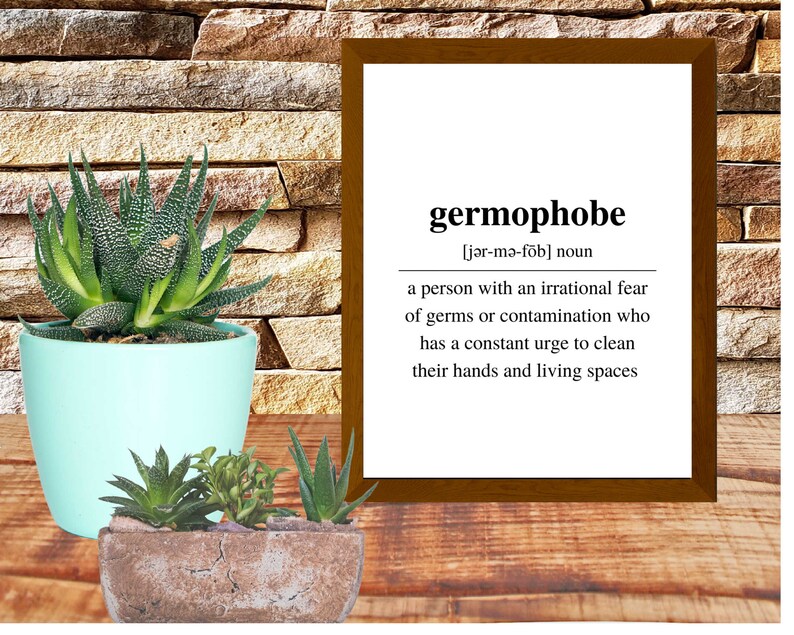 Germophobe Definition, Printable Art, Awareness Sign, Doctor Office ...