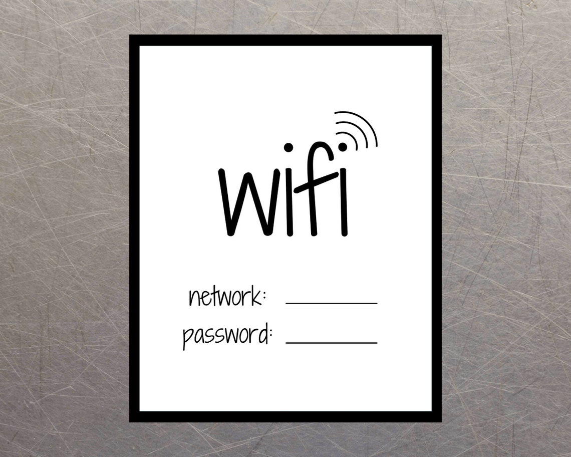 Wifi Printable, Internet Password, Download Printable, Beach House Sign ...