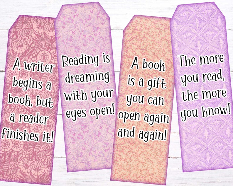 Printable Bookmarks for Book Lovers Readers With Quotes Sayings - Etsy