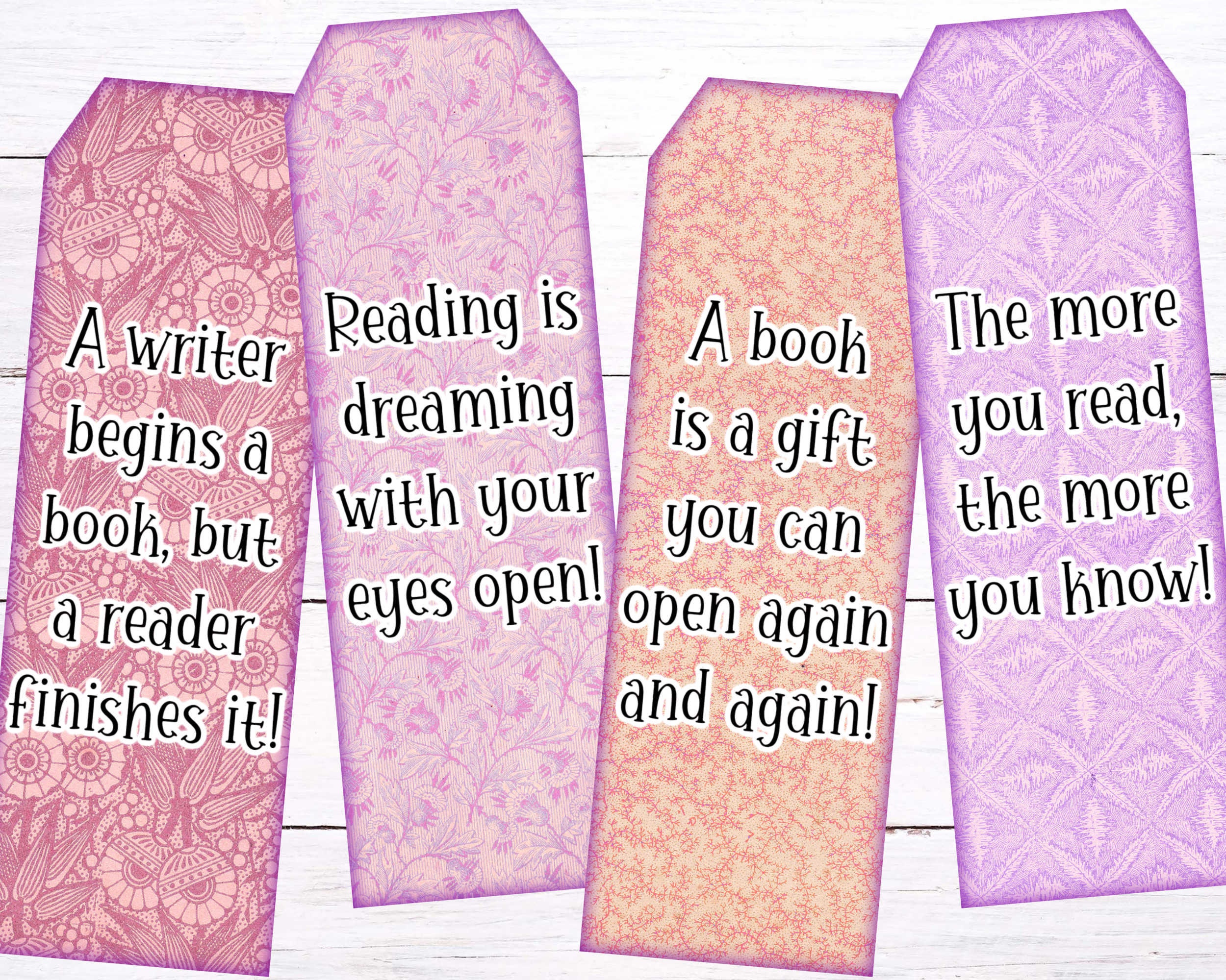Printable Bookmarks for Book Lovers Readers With Quotes Sayings - Etsy