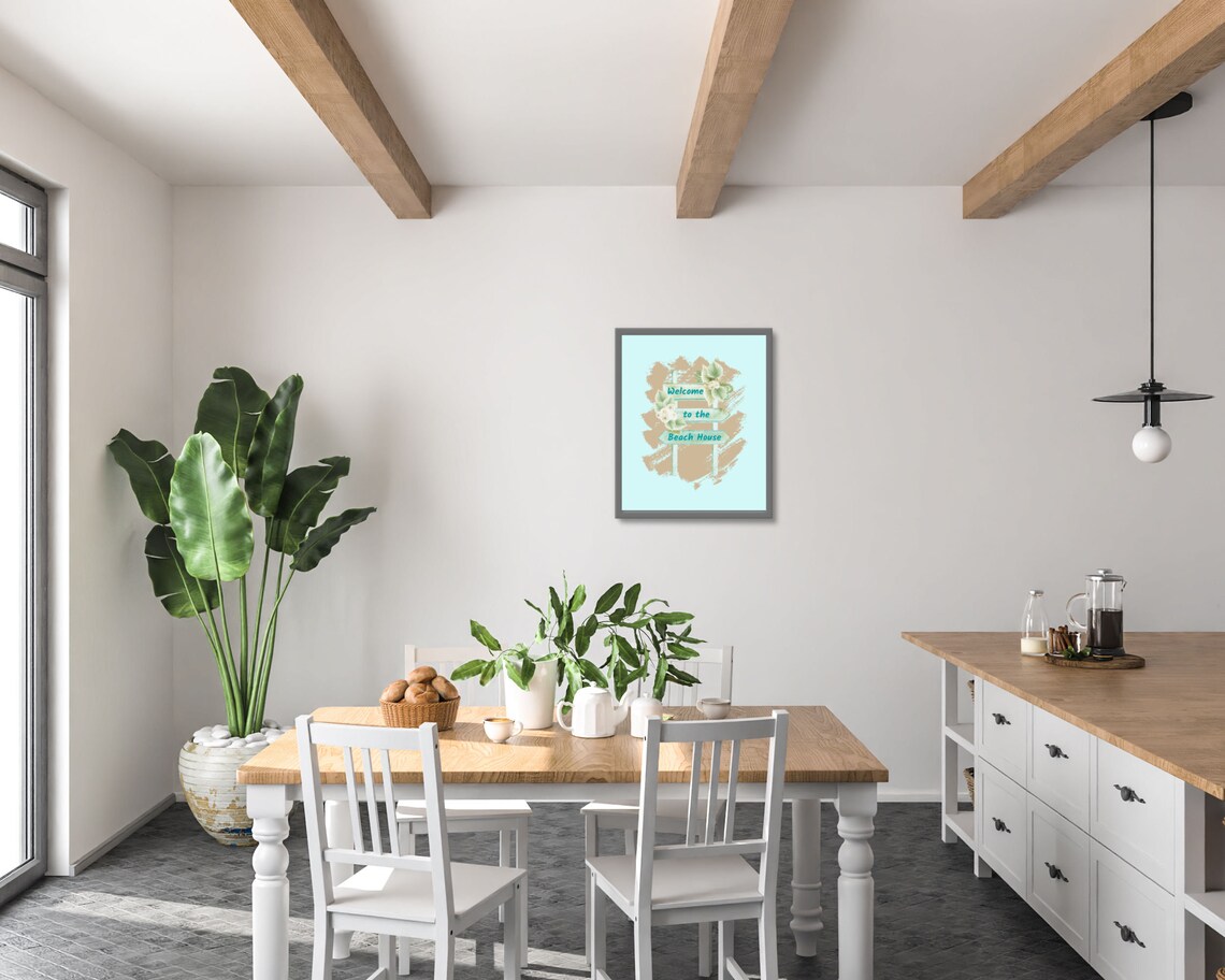 Welcome Beach House, Wall Art Printable, Printable Home Decor, Welcome ...