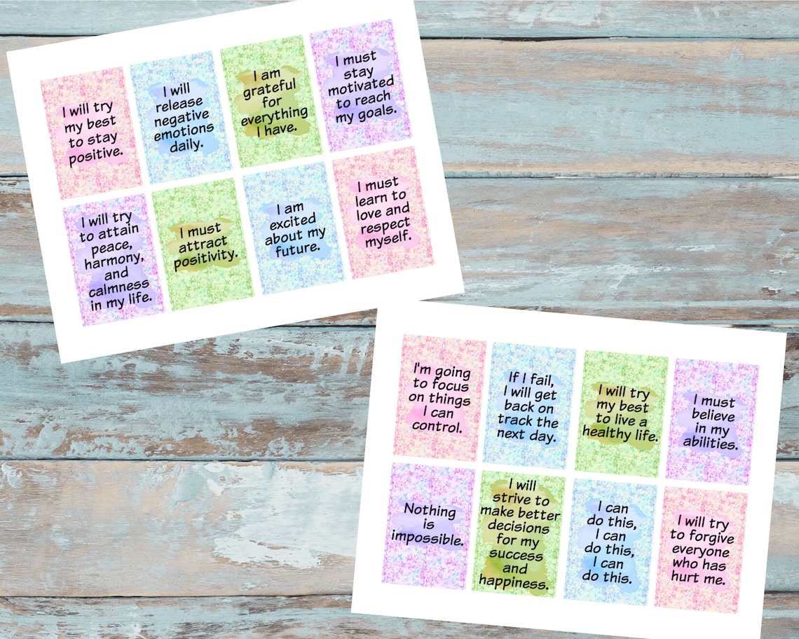 Printable Flowers Affirmation Cards, Lunch Box Notes, Encouragement ...