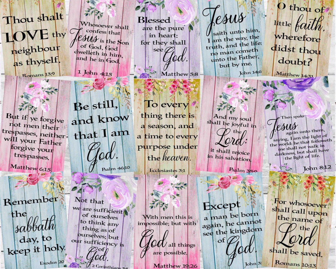 Bible Verse Printable Cards, Lunch Box Notes, Printable Scripture Cards ...
