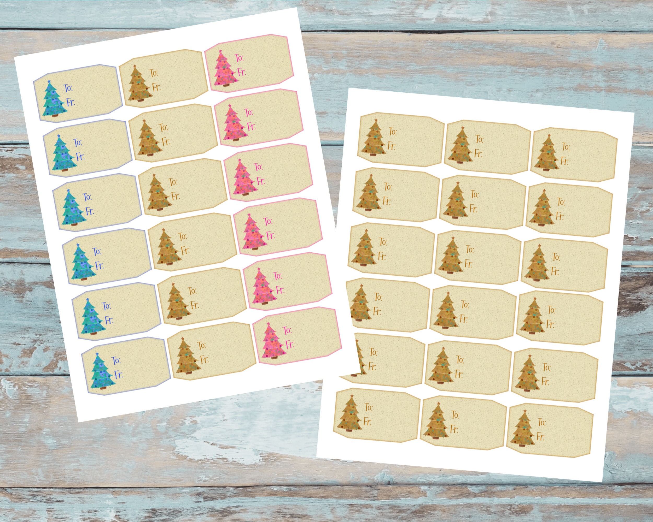 Christmas Tree Printable Tags, Christmas Gift Tags, Christmas Tree Hang ...