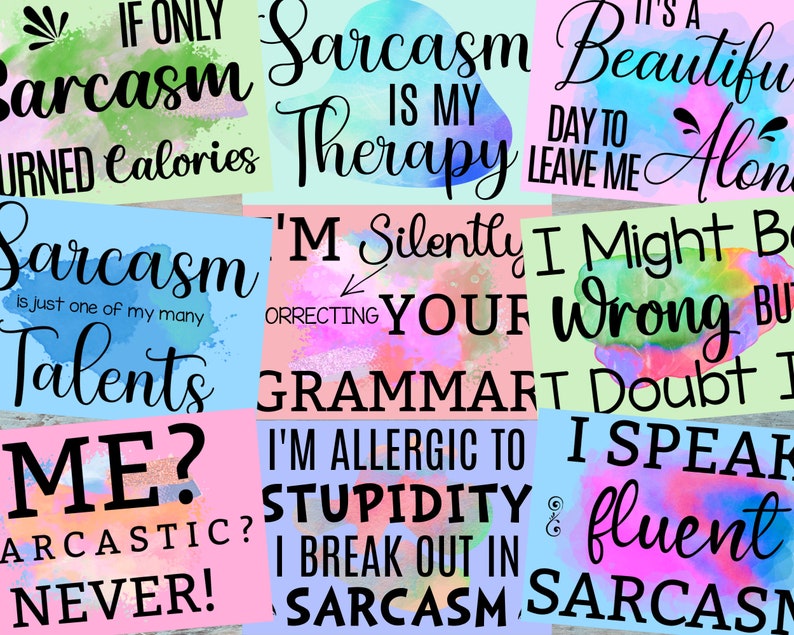 Printable Sarcastic Snarky Funny Cards - Etsy