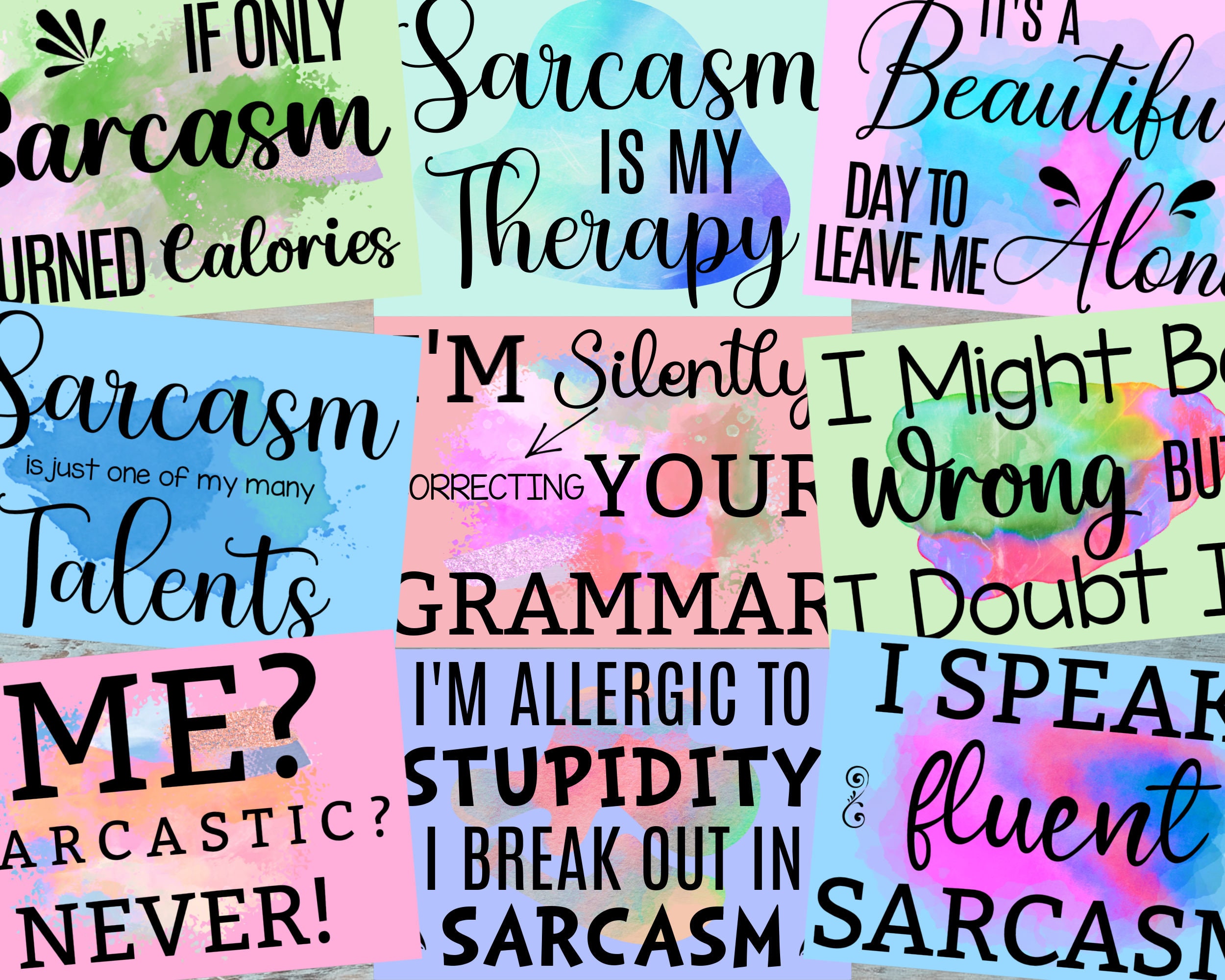 Printable Sarcastic Snarky Funny Cards - Etsy