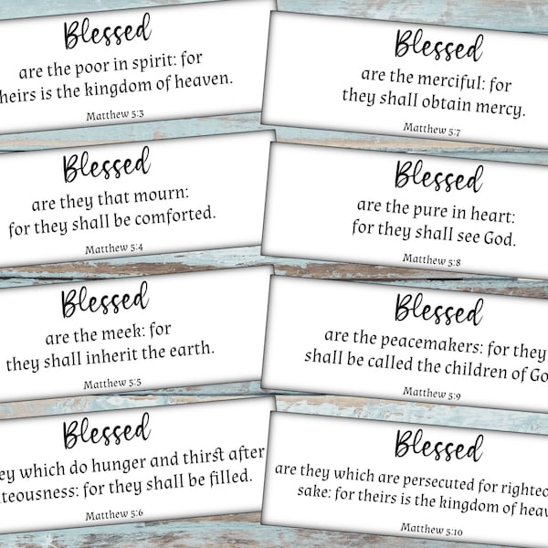 Beatitudes Bookmark - Etsy