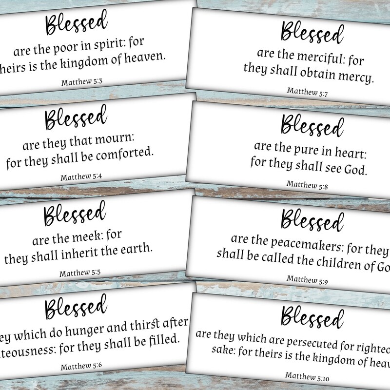 Beatitudes Bookmark - Etsy