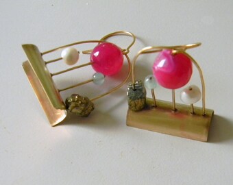 Contemporary Art Earrings - Etsy