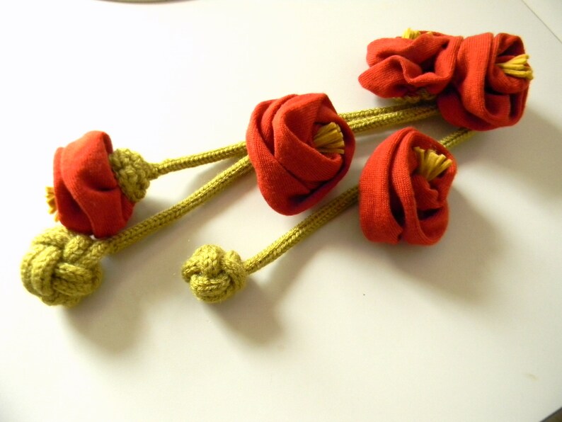 Knit Flower Brooch Contemporary Big Bold Jewelry Statement | Etsy