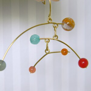 Midcentury Mobile Earrings Modern Art Earrings Brass Kinetic Earrings ...
