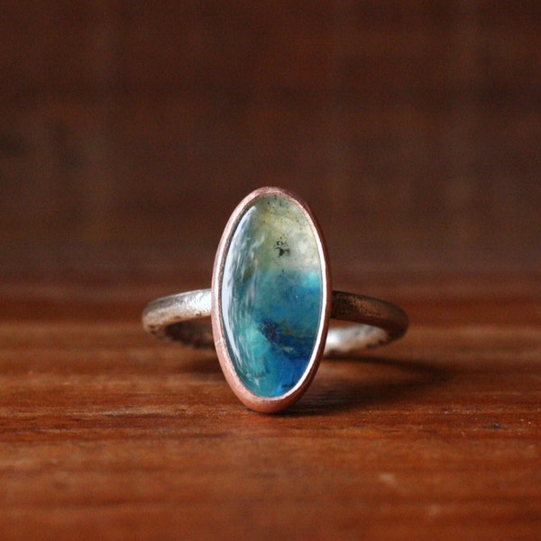 Raw Azurite Ring - Etsy