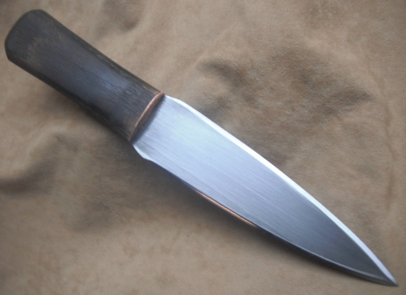 Hand Forged Knife: Made in Canada, Black Powder Patch Knife, Rendezvous ...