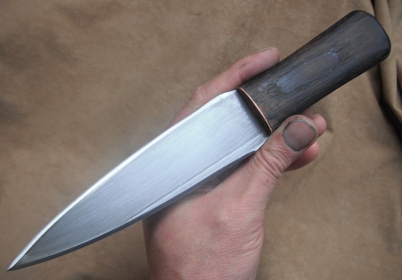 Hand Forged Knife: Made in Canada, Black Powder Patch Knife, Rendezvous ...