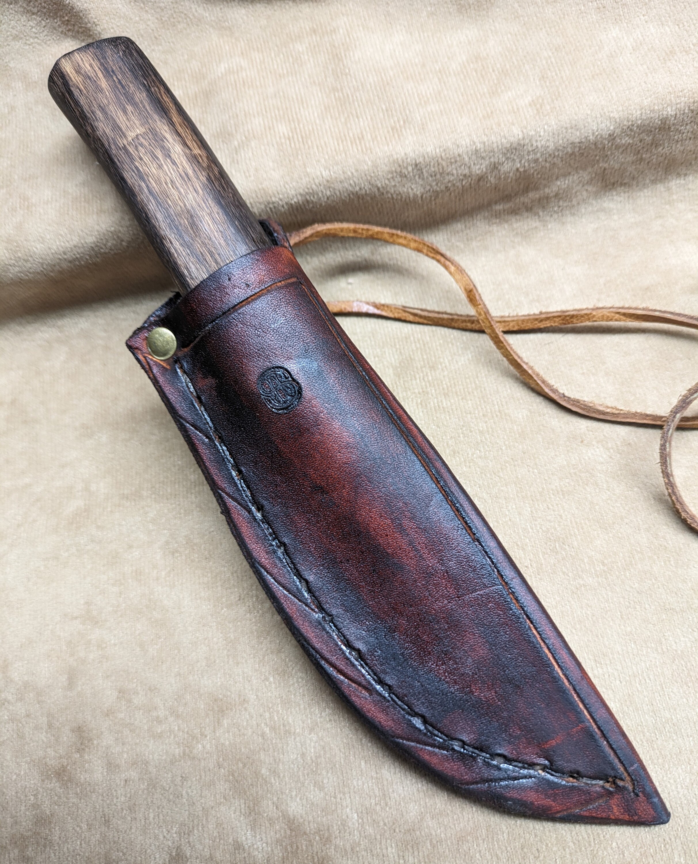 Hand Forged Knife: Made in Canada, Black Powder Patch Knife, Rendezvous ...