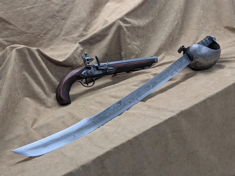Hand Forged Pirate Cutlass Sword: Blacksmith Made, Canada Forged, Man ...
