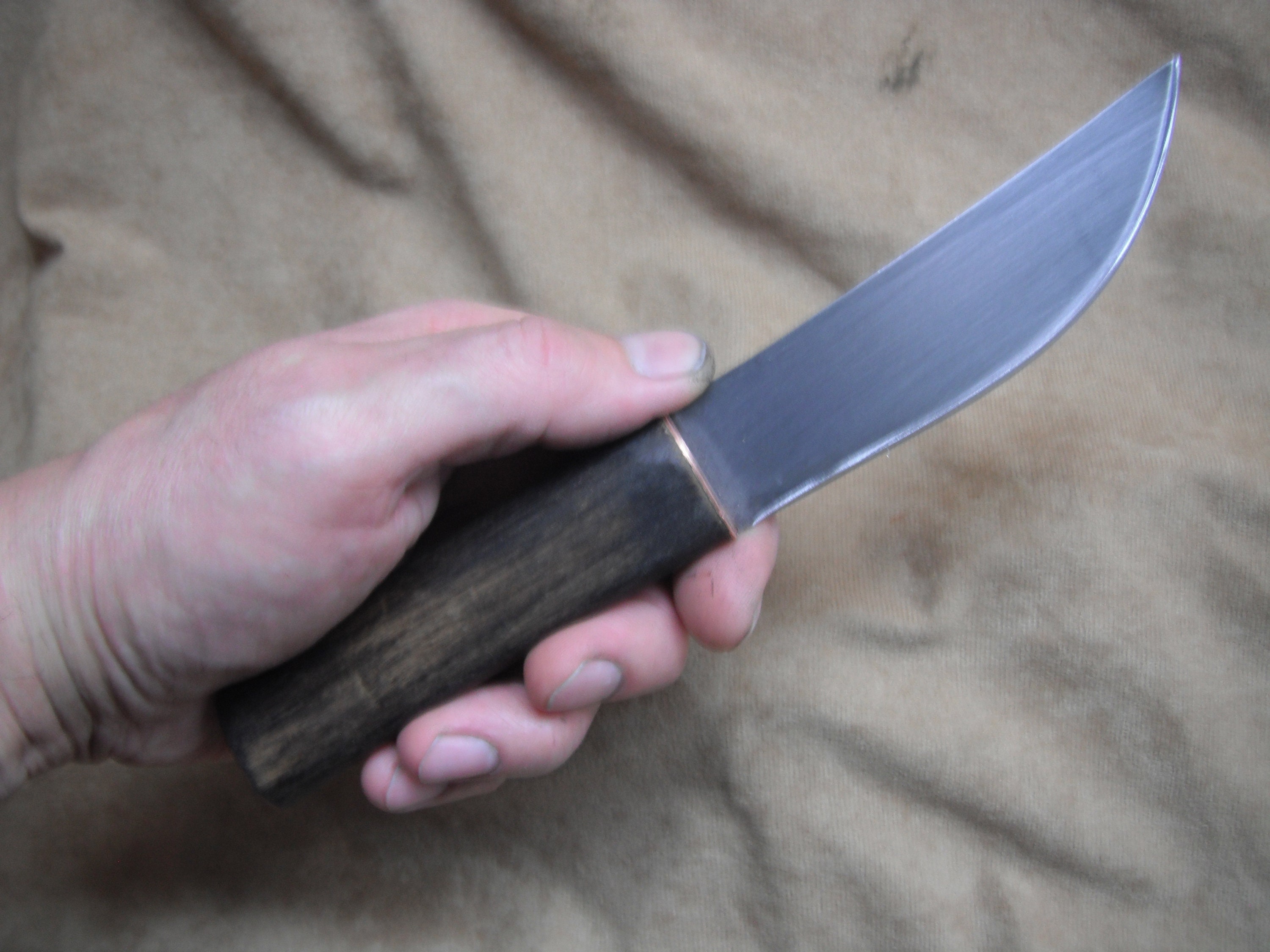 Hand Forged Knife: Made in Canada, Black Powder Patch Knife, Rendezvous ...