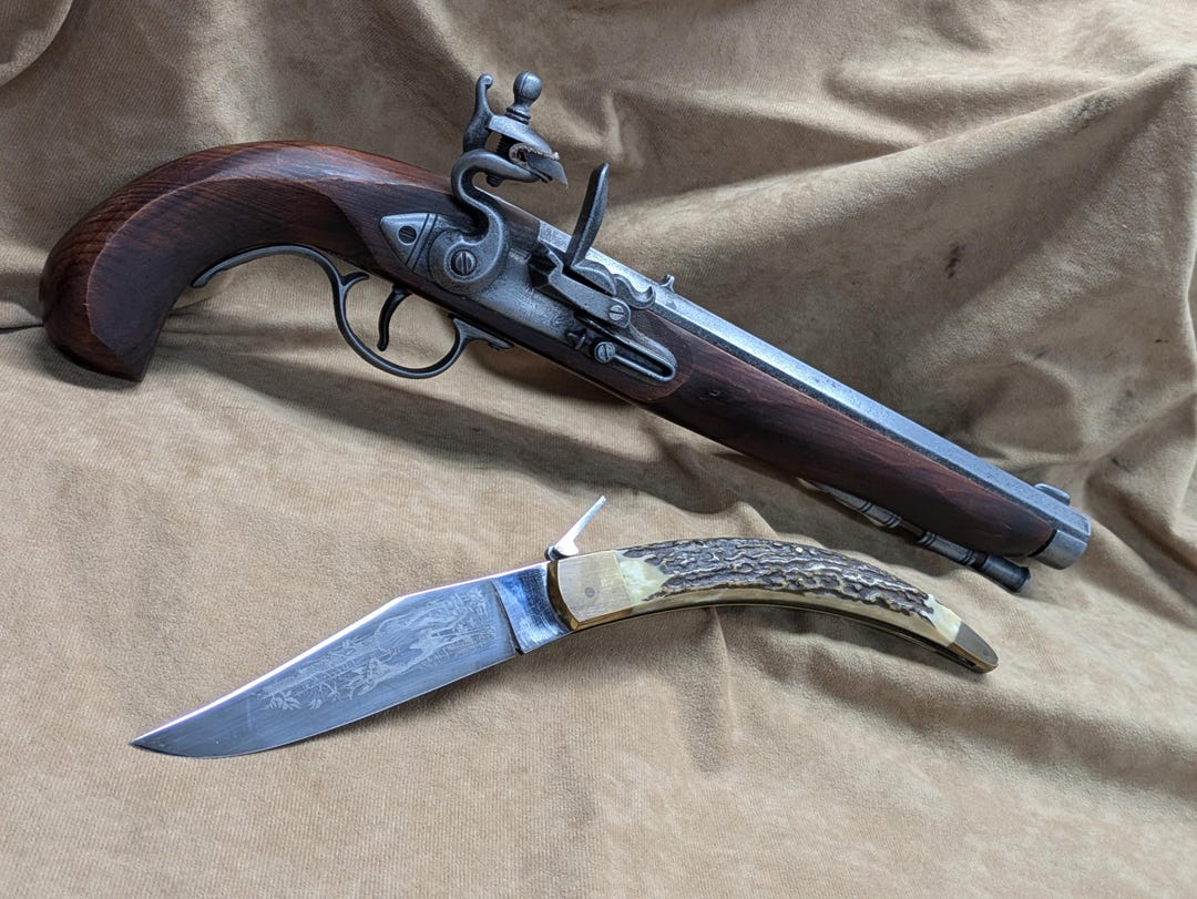 Large Vintage Navaja Folding Knife: Rare, Made in ITALY, LEPRE, MINT ...