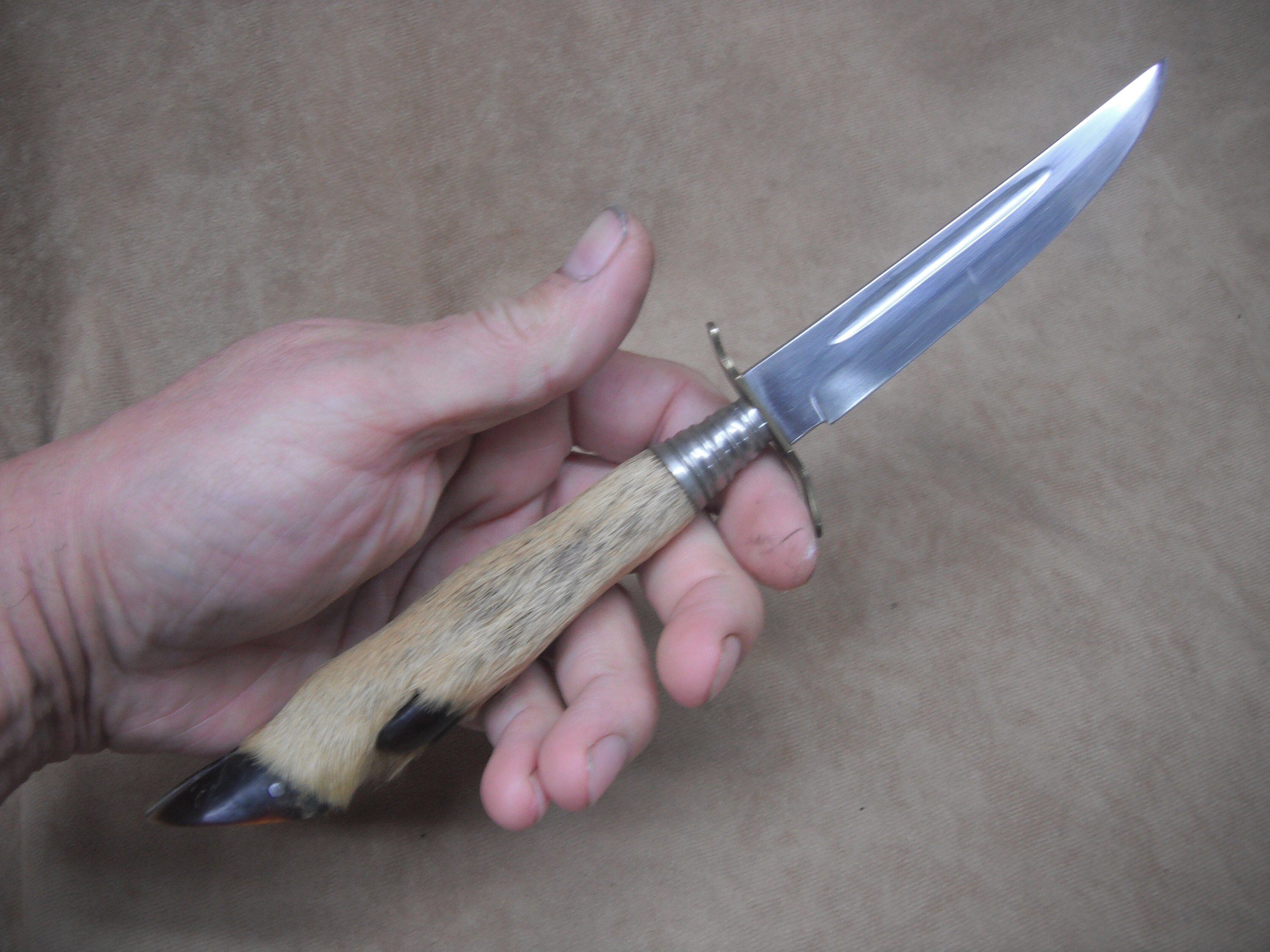 Hubertus Deer Hoof Hunting Knife: Vintage, German, Hunting Knife ...