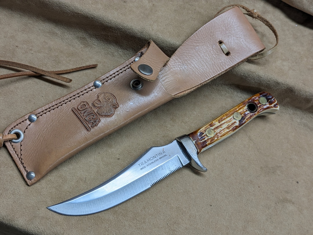 Vintage Tramontina Hunting Knife; Collector, Puma Clone, Brazilian ...