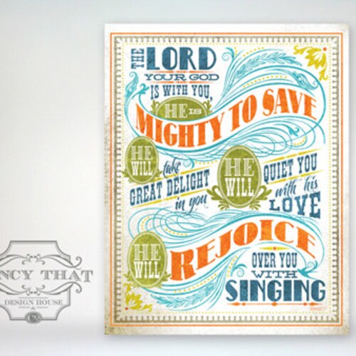 Psalm 95:3-5 Printable Bible Verse Art Print 8x10 Digital Wall | Etsy