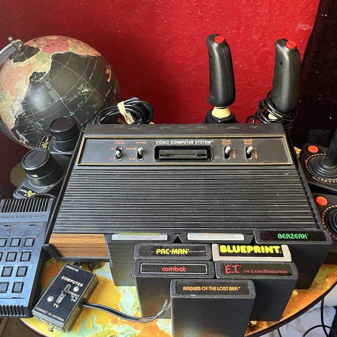 Vintage Atari CX-2600A Woody Console W Games, Controllers, Paddles ...