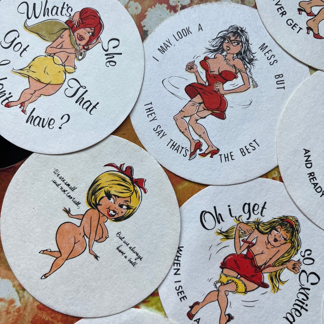 11 Vintage 1960s Risque Cartoon Pinup Coasters, Naughty Party Favors - Etsy