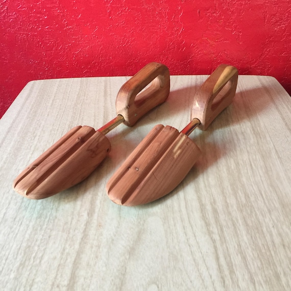Vintage Cedar Wood Shoe Forms - Gem