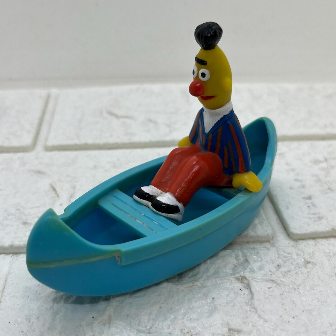 Vintage Muppets Sesame Street Bert in Canoe Boat Toy Tyco Preschool - Etsy