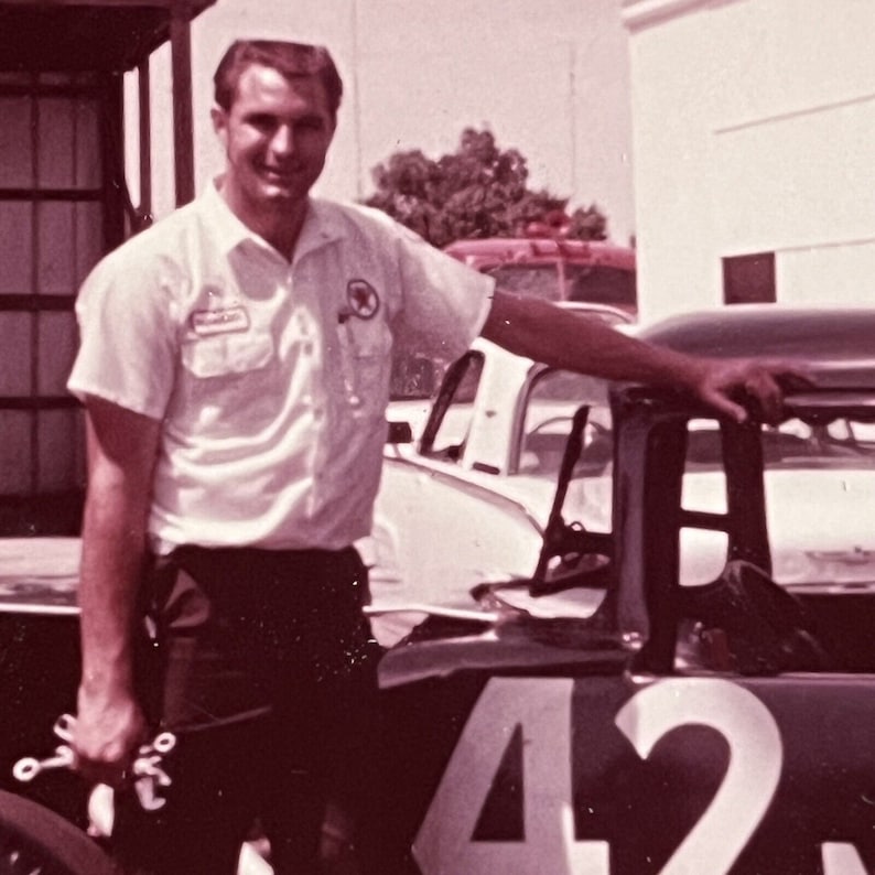 2 Vintage Car Photos ~ Texaco Gas Station Mechanic Working on ...