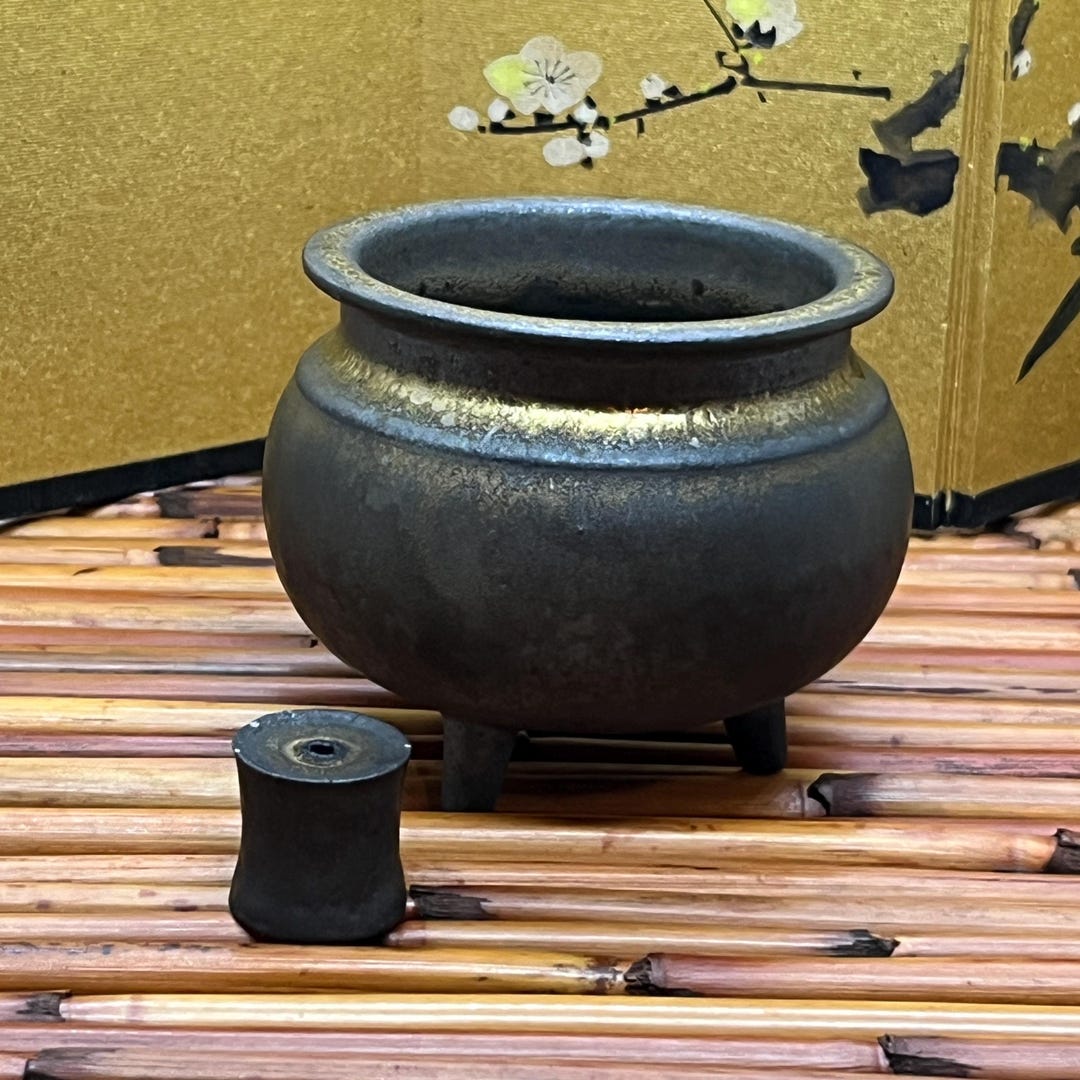 Small Footed Cauldron Incense Burner Bowl & Stand for Stick or Cone - Etsy