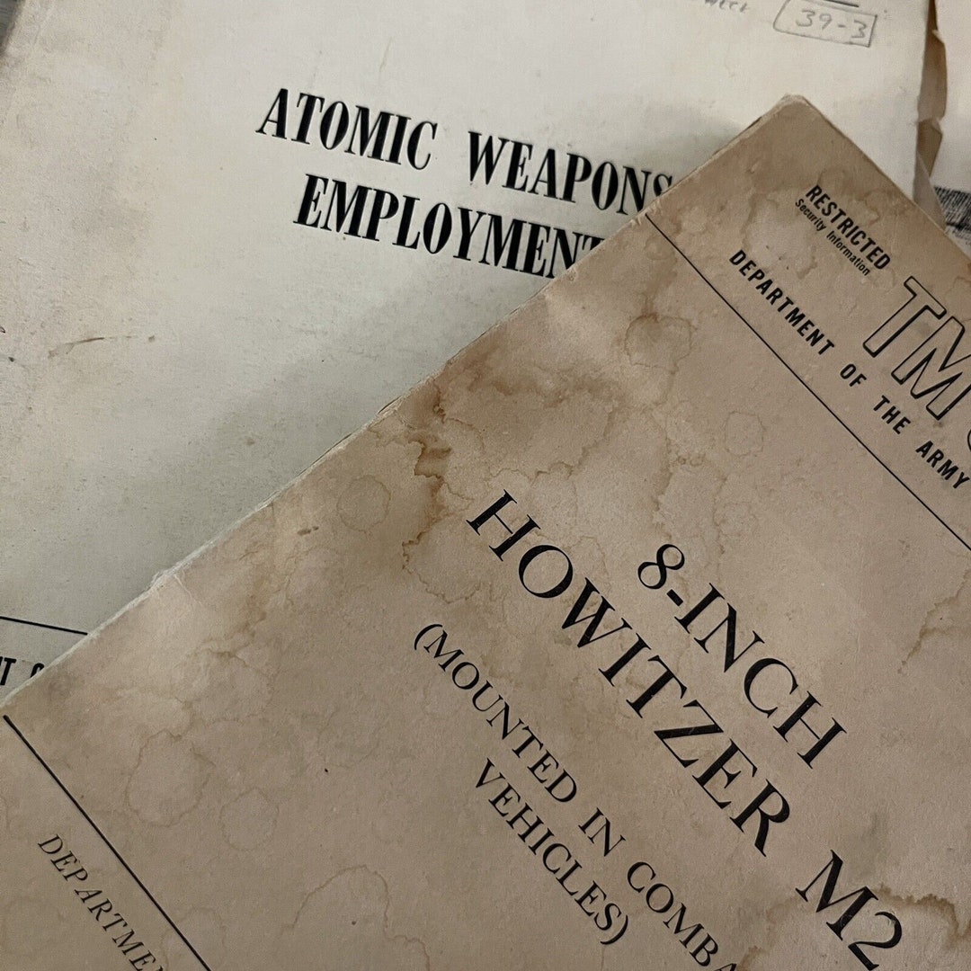 Original 1950s Army Howitzer Manual & Atomic Weapons Pamphlet - Etsy