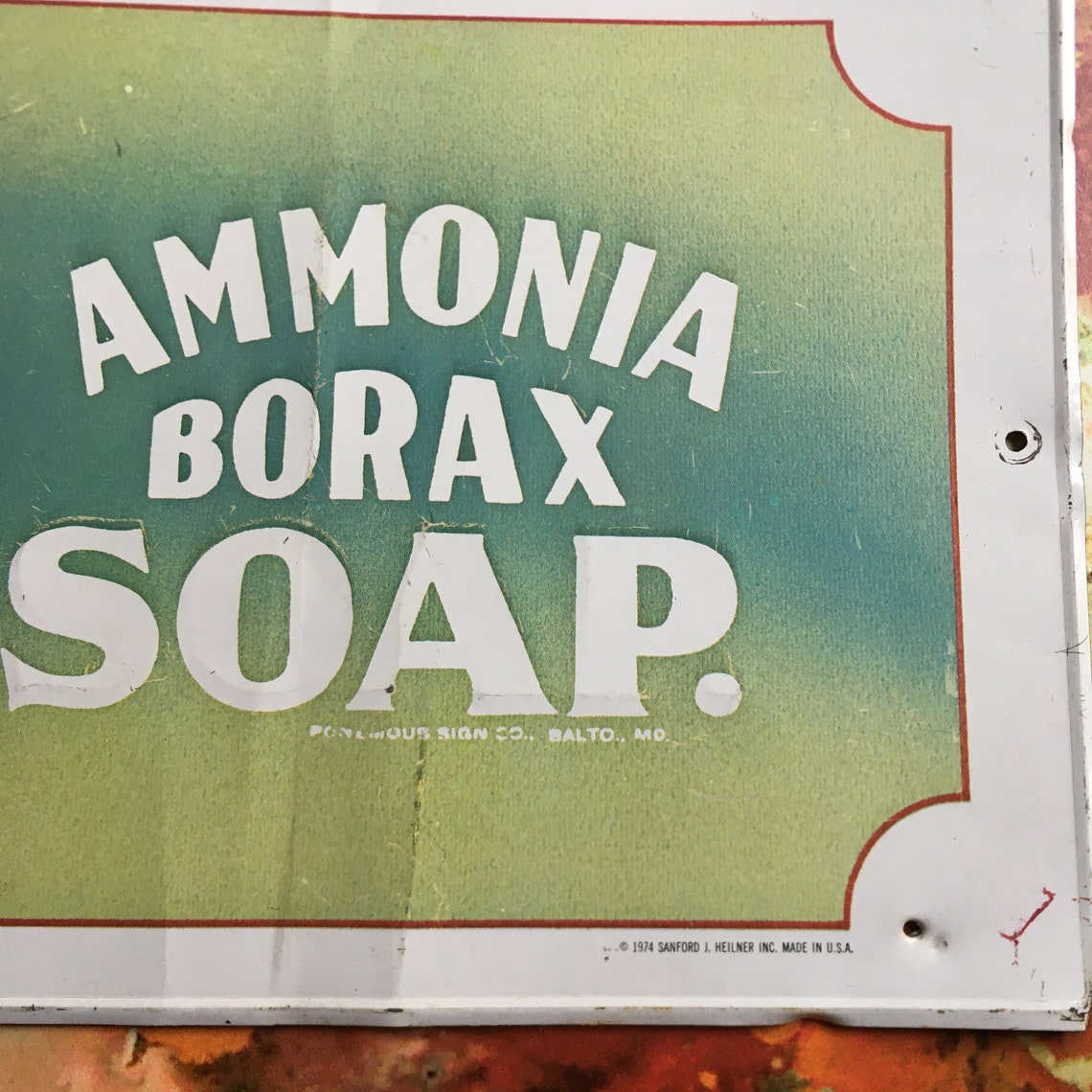 Clover Leaf Ammonia Borax Soap Vintage 1970s Metal Sign - Etsy
