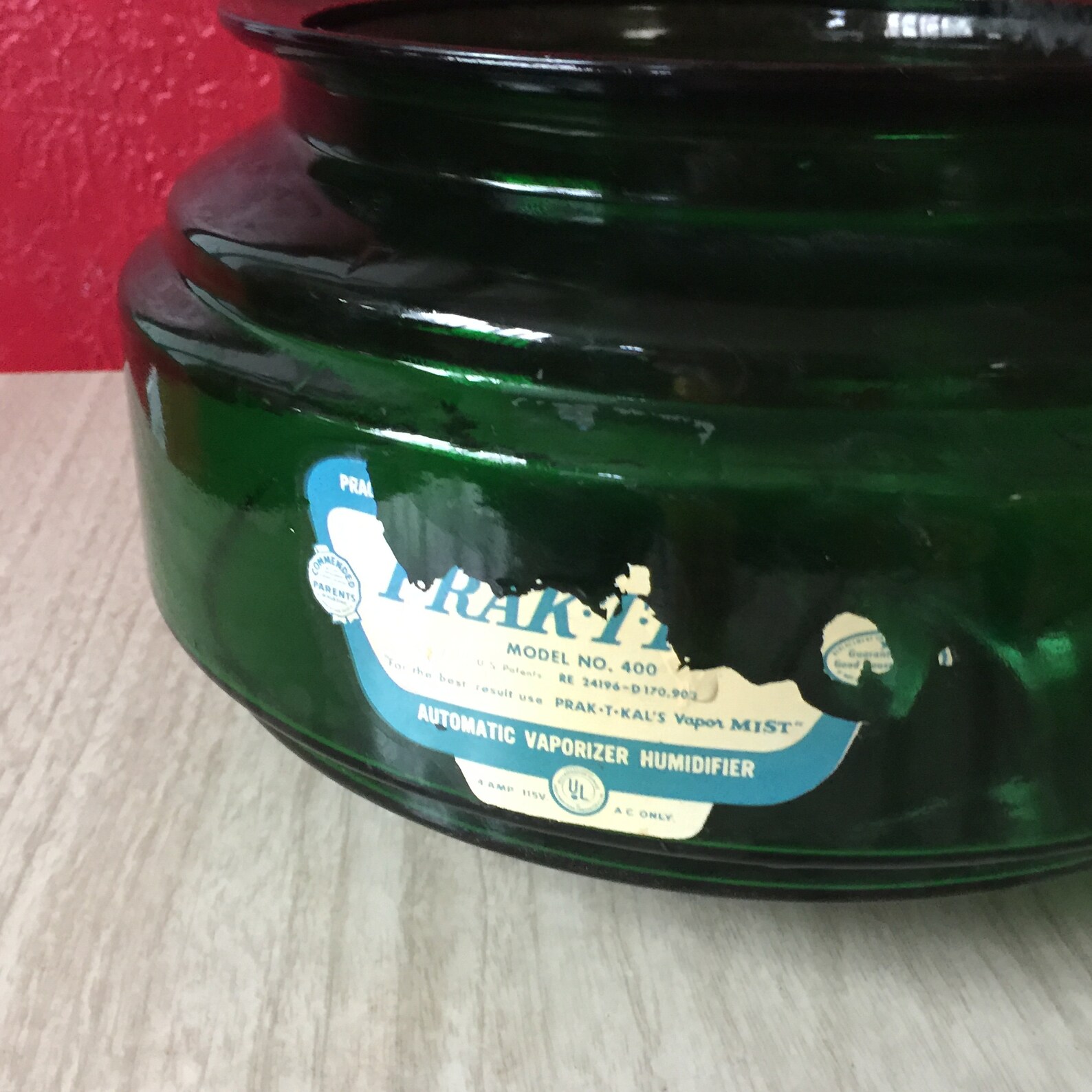 Vintage Emerald Green Glass Container Vaporizer Humidifier | Etsy