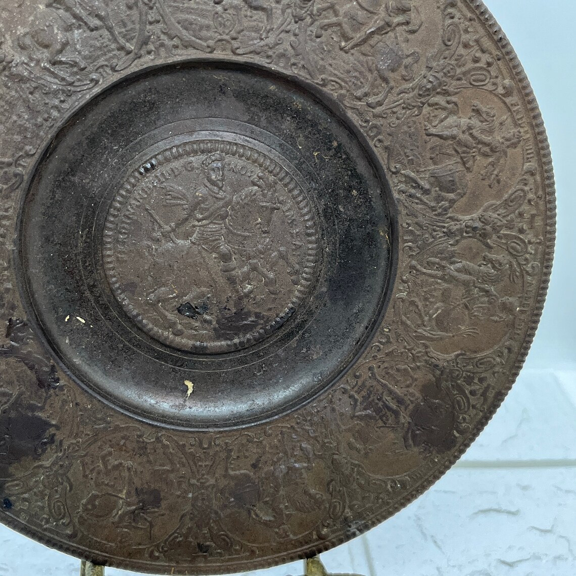 Nuremberg Antique German Metal Plate, Ferdinand II, Holy Roman Empire ...