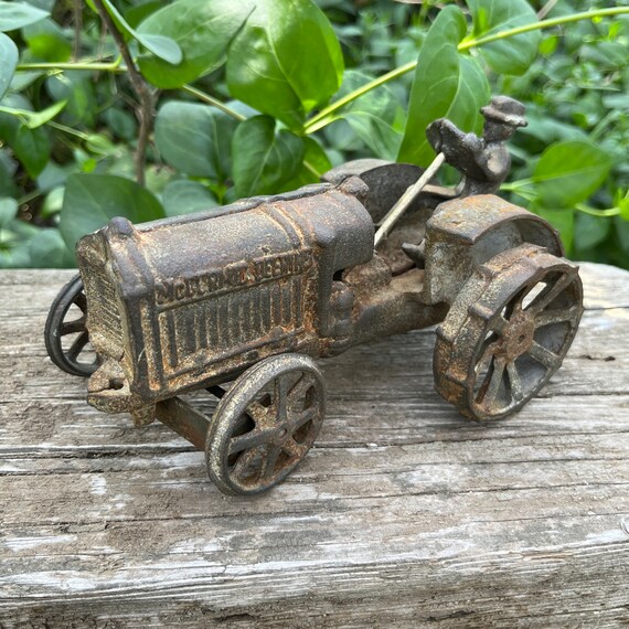 Aged Mccormick-deering Cast Iron Tractor Rusty Patina Vintage - Etsy