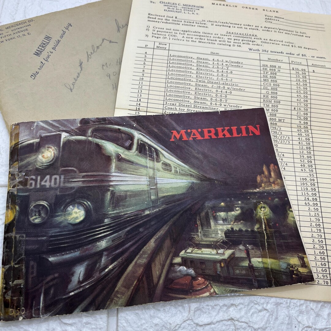 Vintage Marklin Germany 1940s/1950s HO Train Set Toy Catalog & Order ...