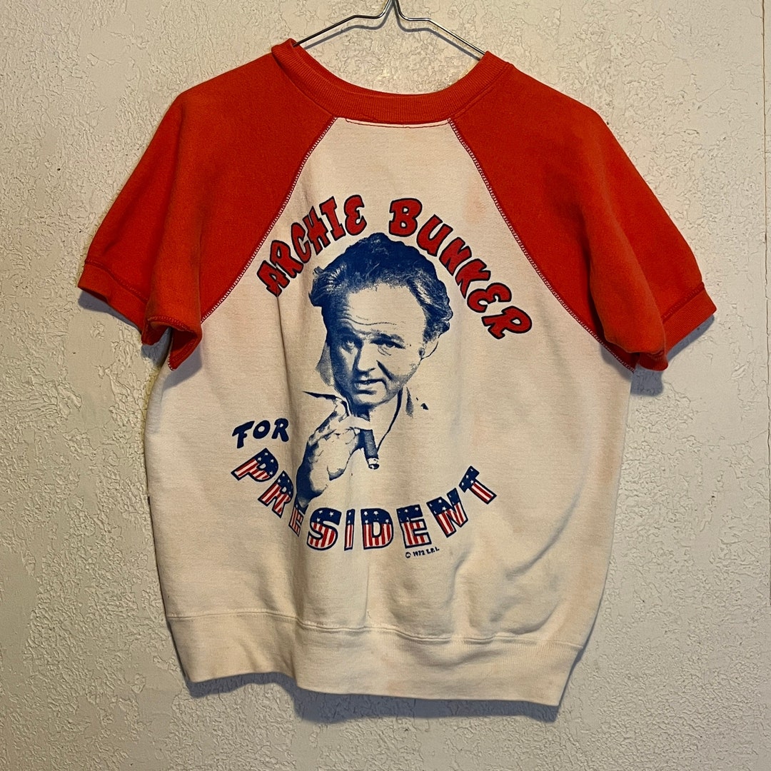 Vintage 1970s Archie Bunker for President Graphic Sweatshirt . All in ...