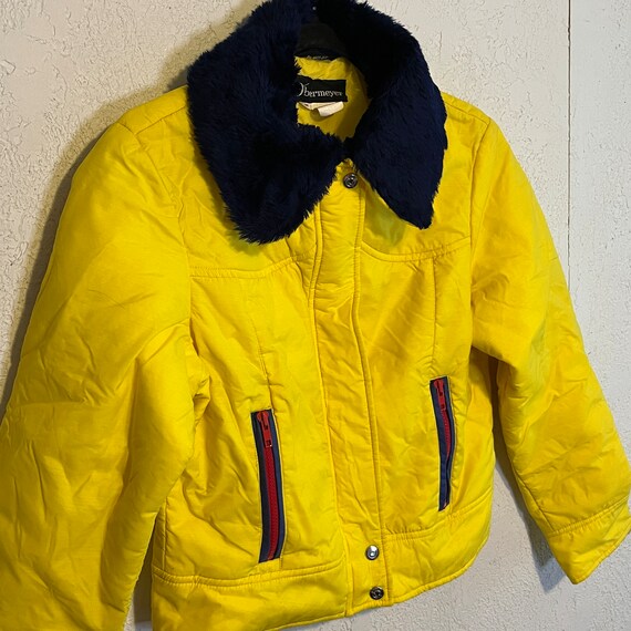 Vintage 70s/80s Obermeyer Yellow Ski Jacket Plush Col… - Gem