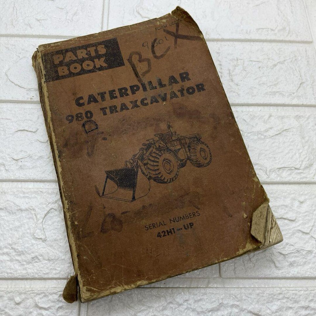 CAT Caterpillar 980 Traxcavator Worn Vintage Parts Book 42h1-up - Etsy
