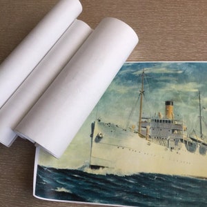 USS California State Ship Art/blueprints/plans, Vintage Training Ship ...