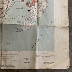 Vintage 1949 Geological Survey Map ~ Massachusetts W. Handwritten ...
