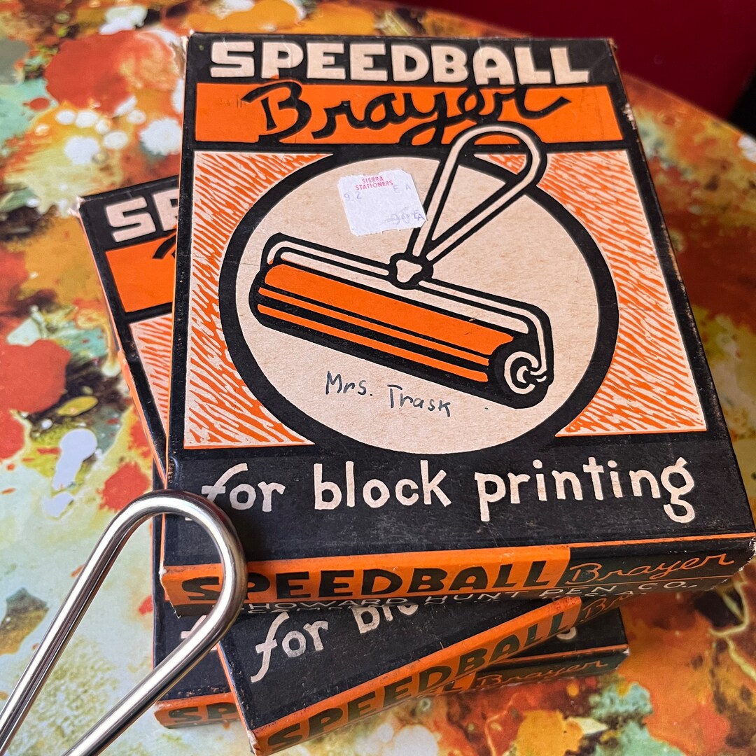 Vintage Speedball Brayer No. 49 for Block Printing in Original Box (2 ...