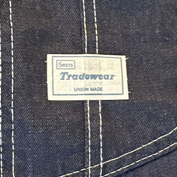 Vintage Sears Tradewear Dark Blue Denim Mens Carpente… - Gem