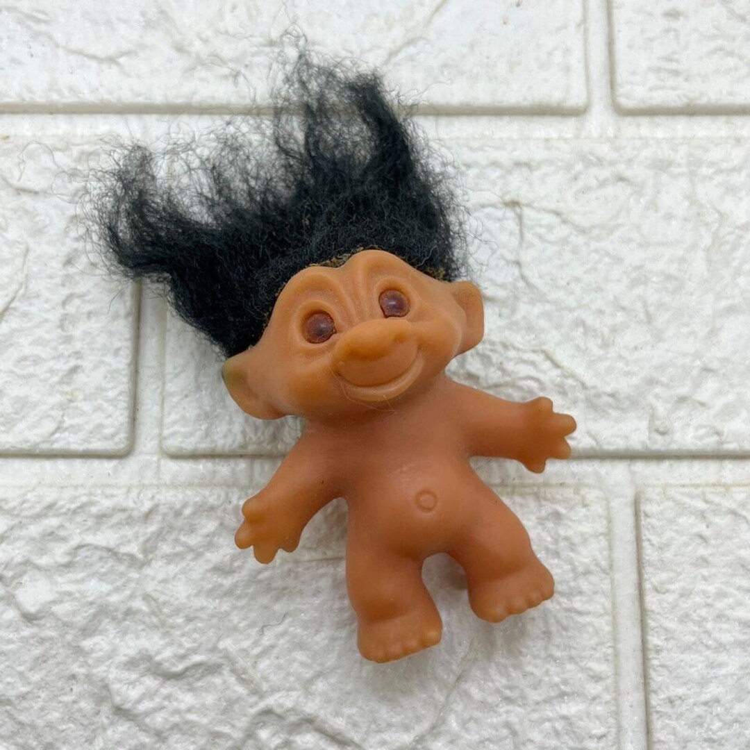 Vintage Troll Doll . Thomas Dan Troll Made in Denmark 4 Messy Black ...