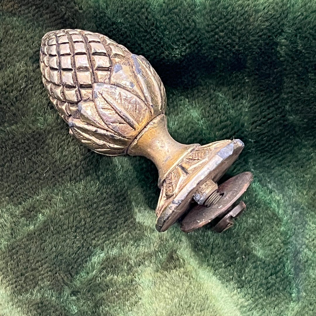 Antique Cast Metal Acorn Finial . 2 - Etsy