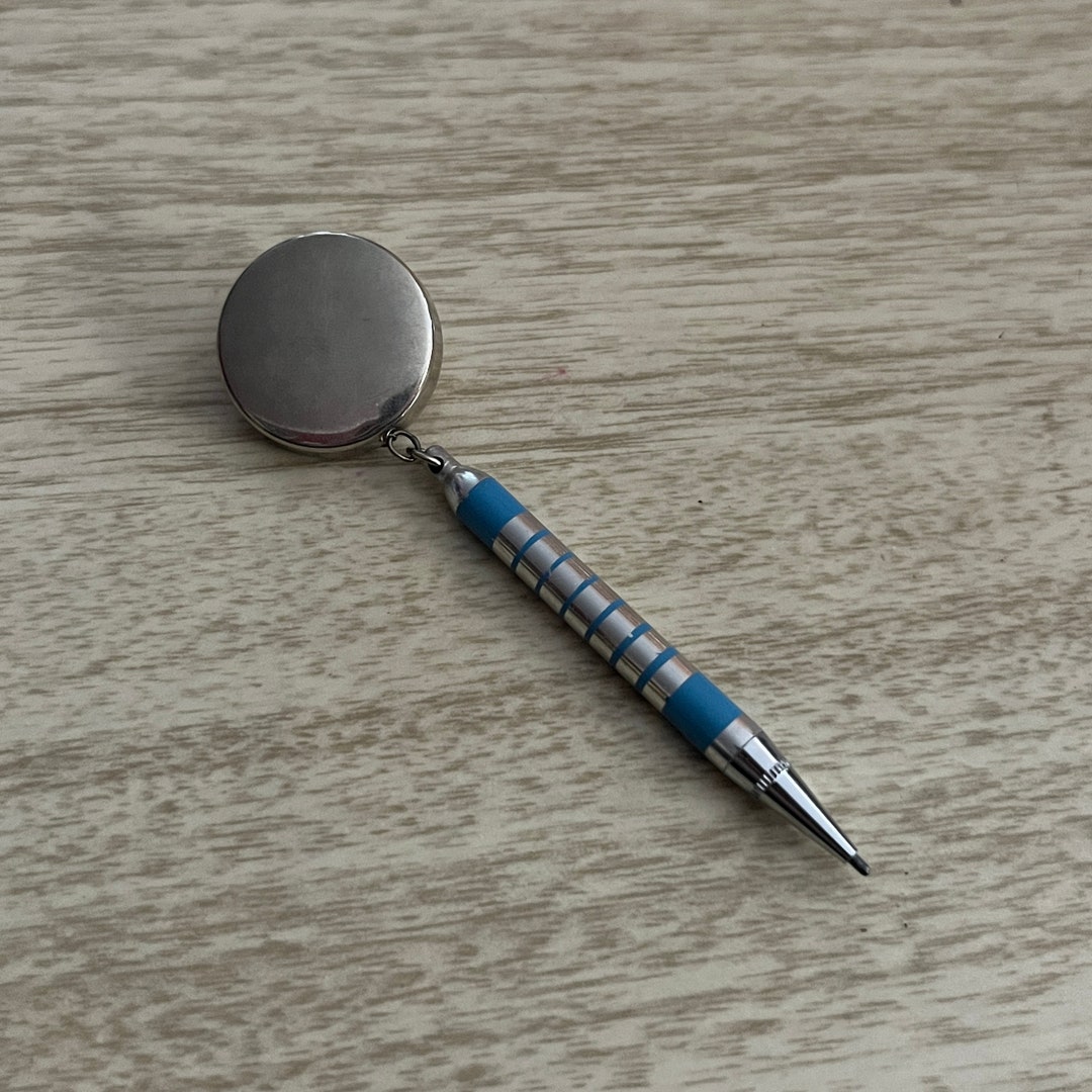Vintage Mini Mechanical Pencil on Retractable Chain Lapel Pin - Etsy